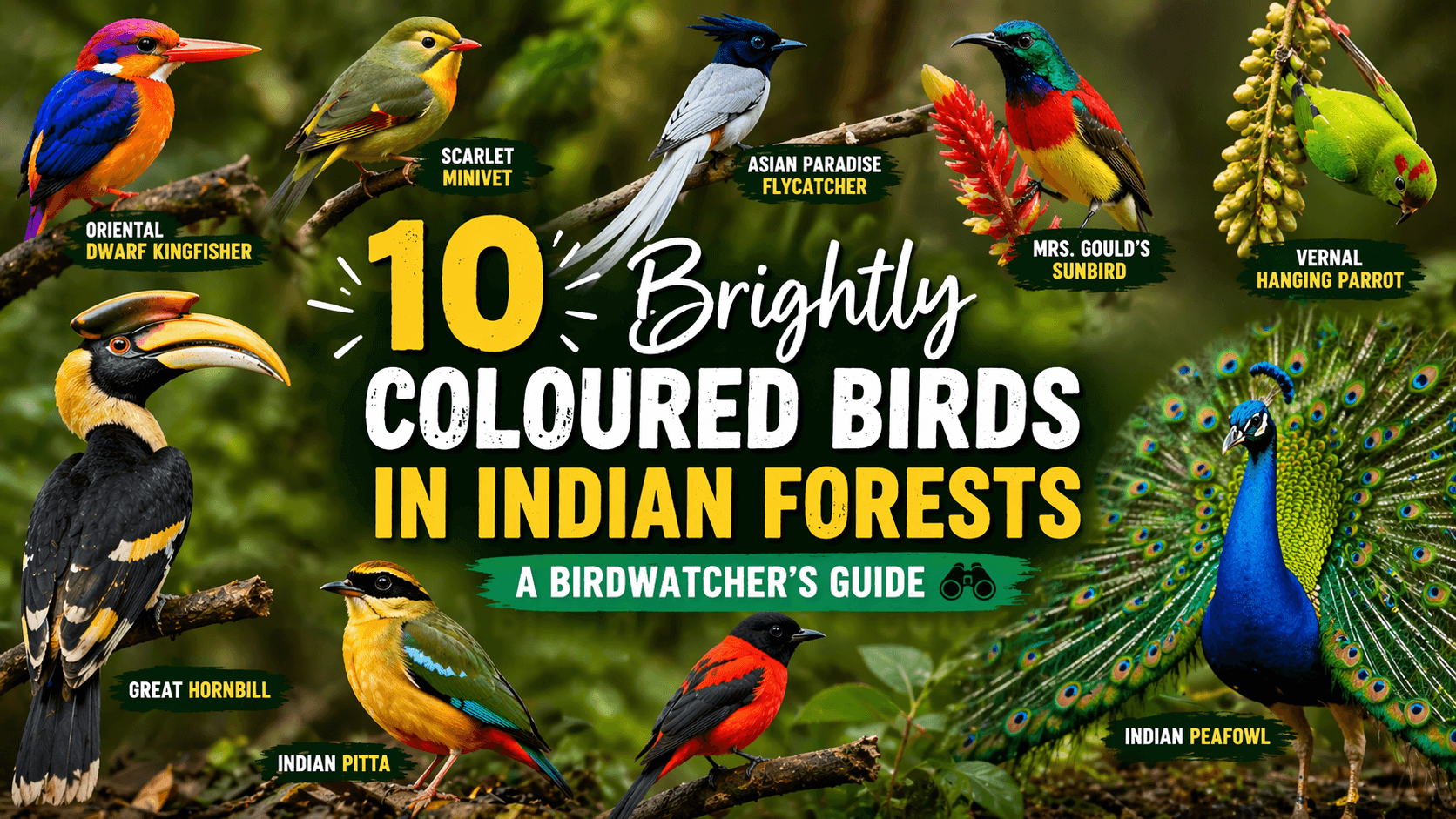 10 Brightly Coloured Birds in Indian Forests for Wildlife Lovers